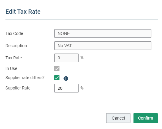 Tax Rates: Override Tax Rate and Supplier Rate Differs