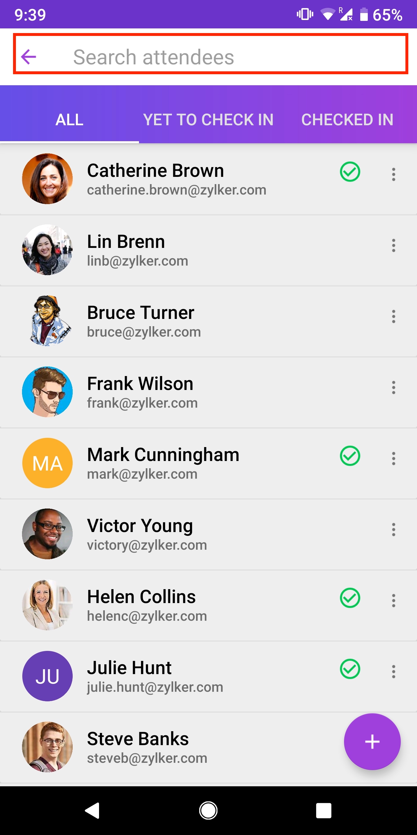How to manage attendee lists - Zoho Backstage mobile app