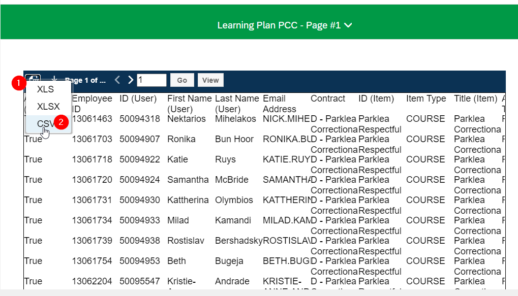 How to download report from Report Centre