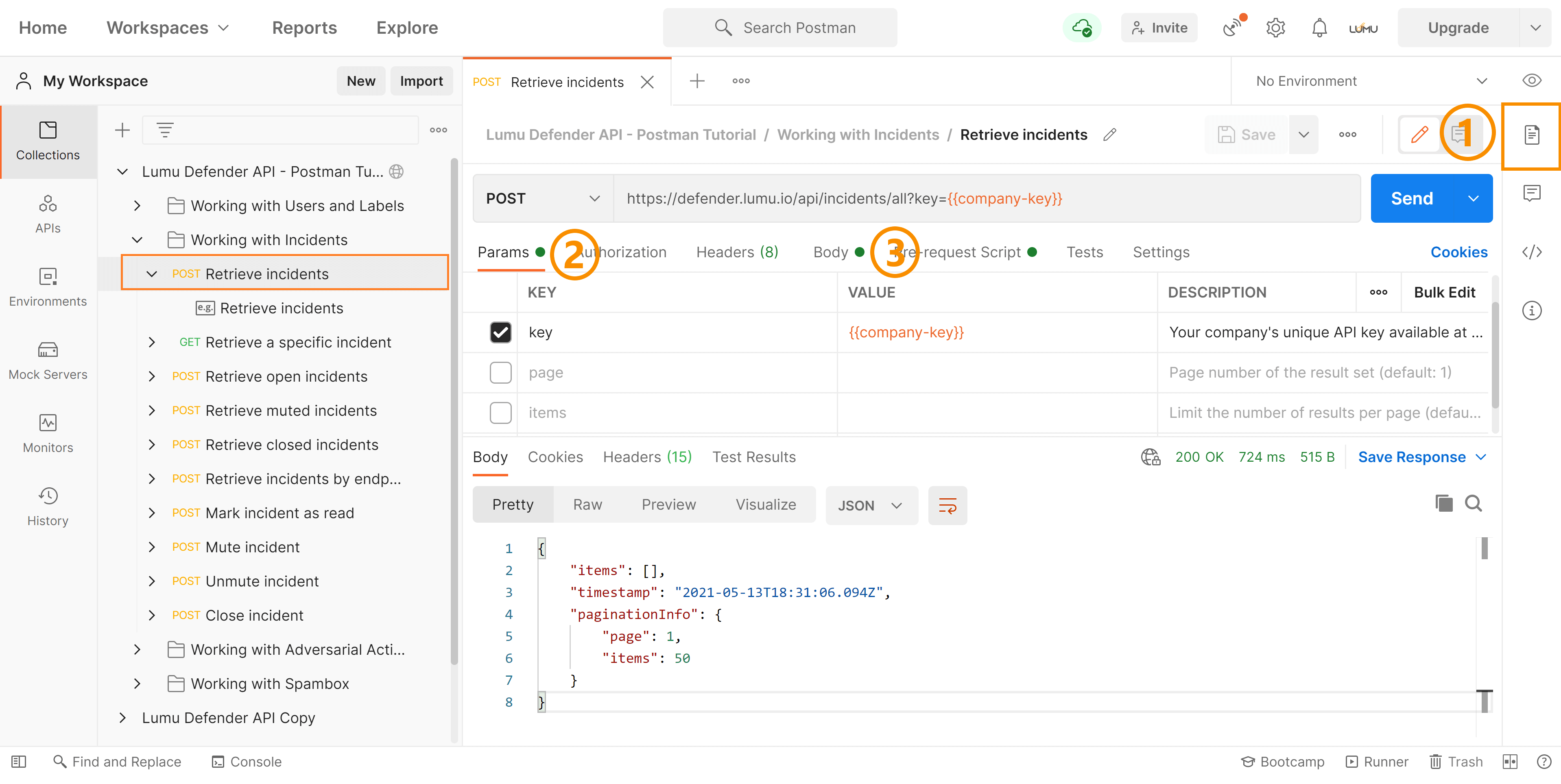Lumu Defender API - Postman Tutorial