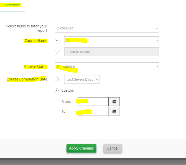 How to Run a Course Completion Status Report