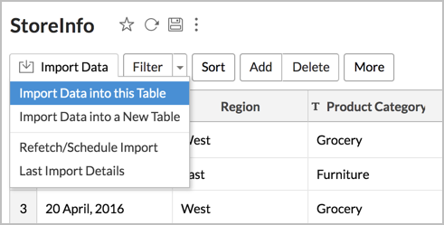 Importing Data from Cloud Drive | Zoho Analytics Help