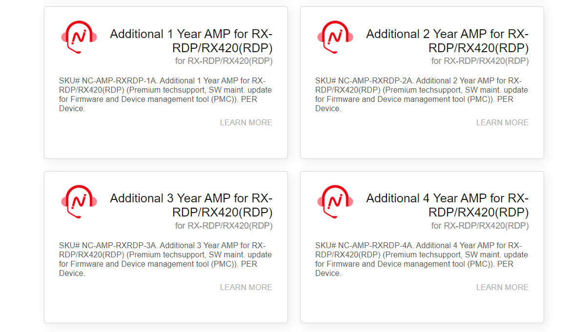 Where can I purchase AMP licenses for RX-RDP, RX-RDP+ and RX420(RDP ...