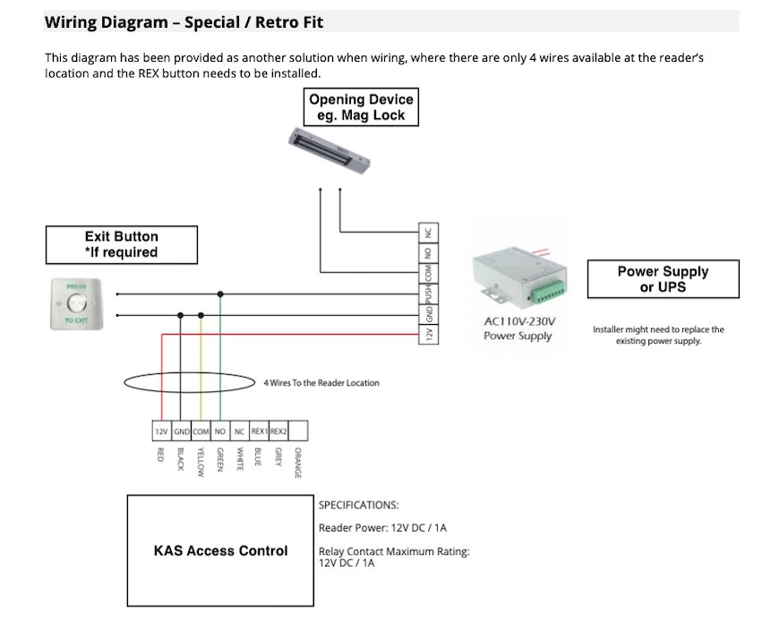 Access Control - How To Retrofit With 4 Wires