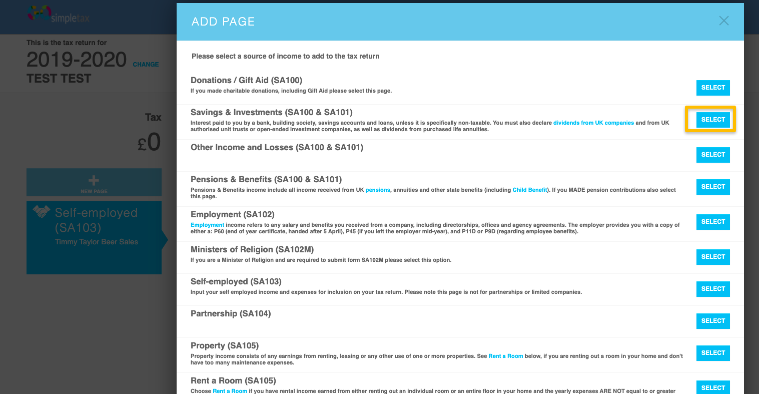 SA101 : How do I add SEIS / EIS / VCT claims to my tax return?