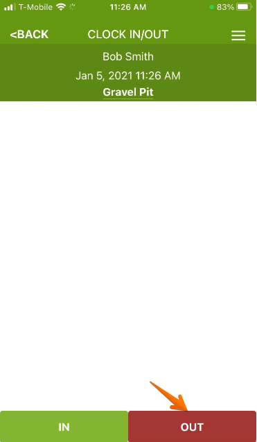 Real Time Clock IN - Mobile App