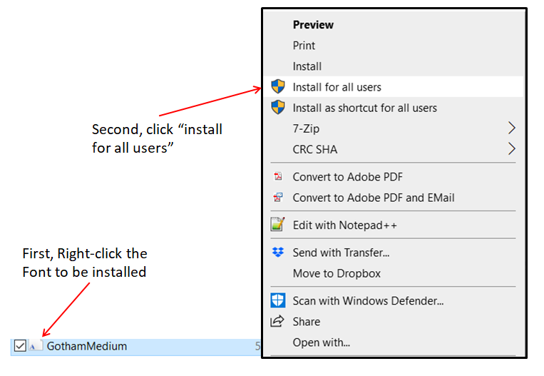 Solution Square : Installing custom fonts on XP Builder