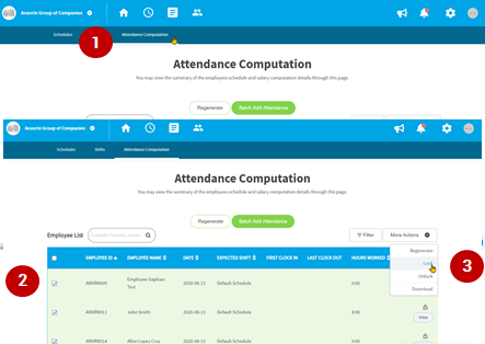Lock and Unlock Attendance Records