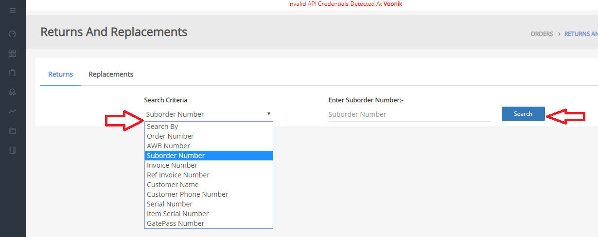 Steps to Mark Returns