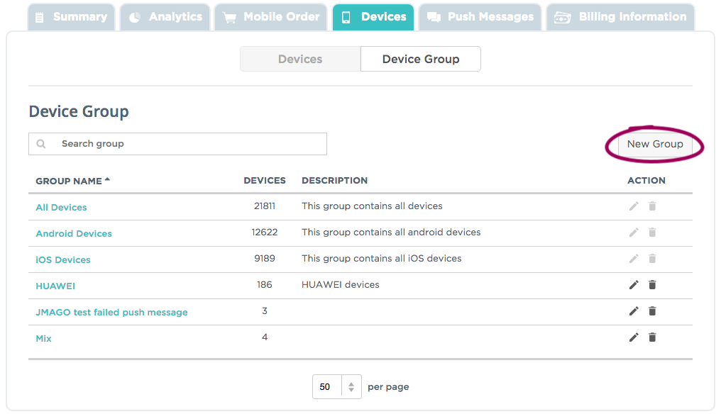 Manage devices that have your app installed