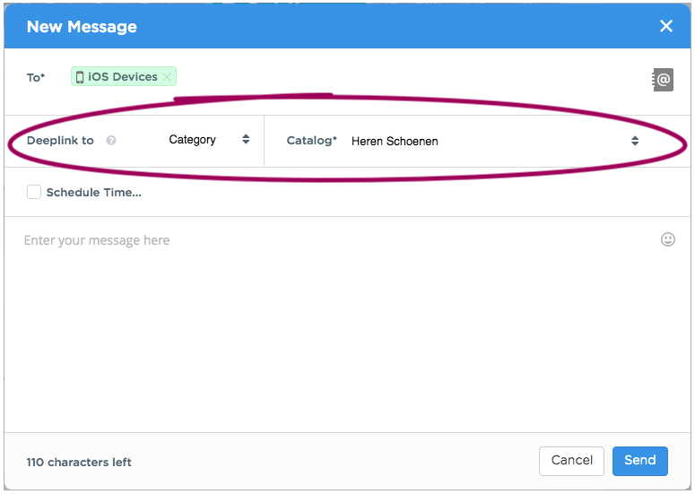 Send and schedule push messages