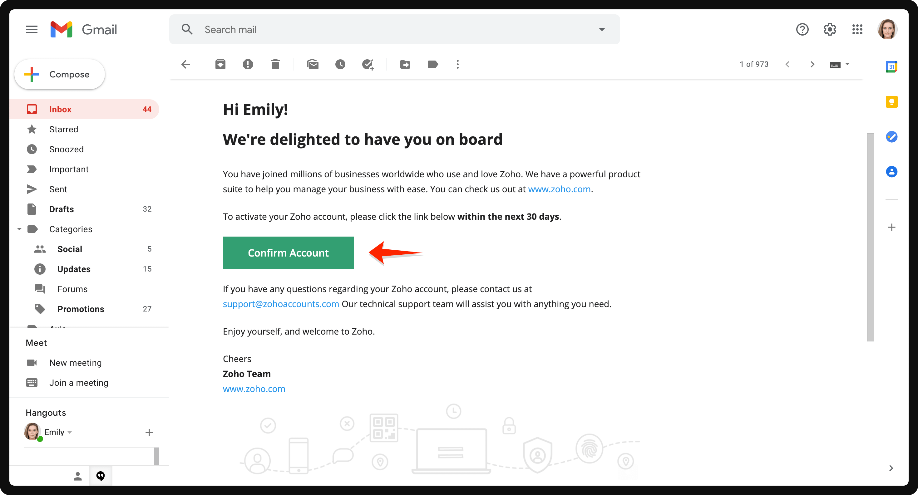 Sign up or sign in with Zoho Show