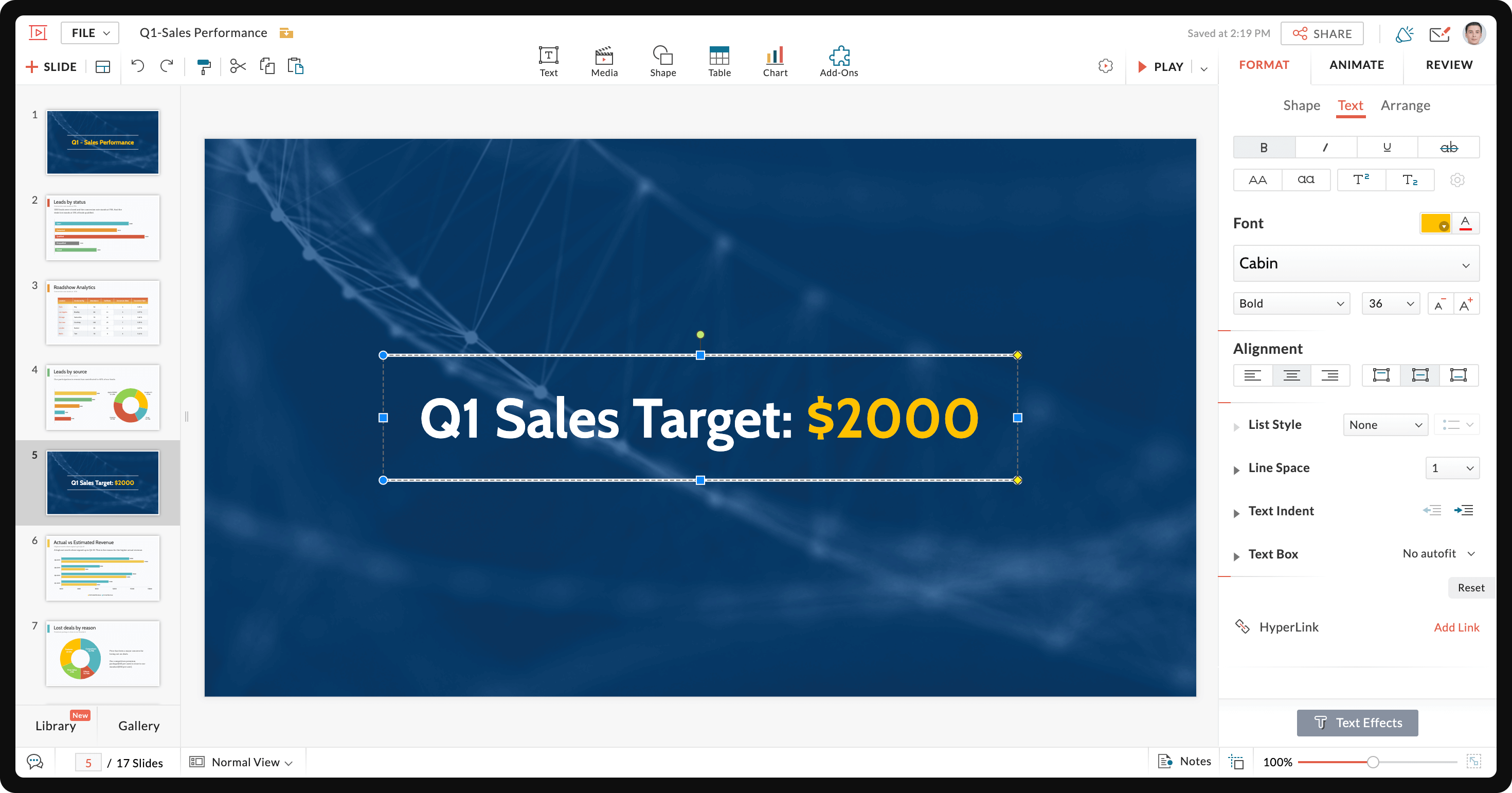 Add Text box and Symbol to a slide