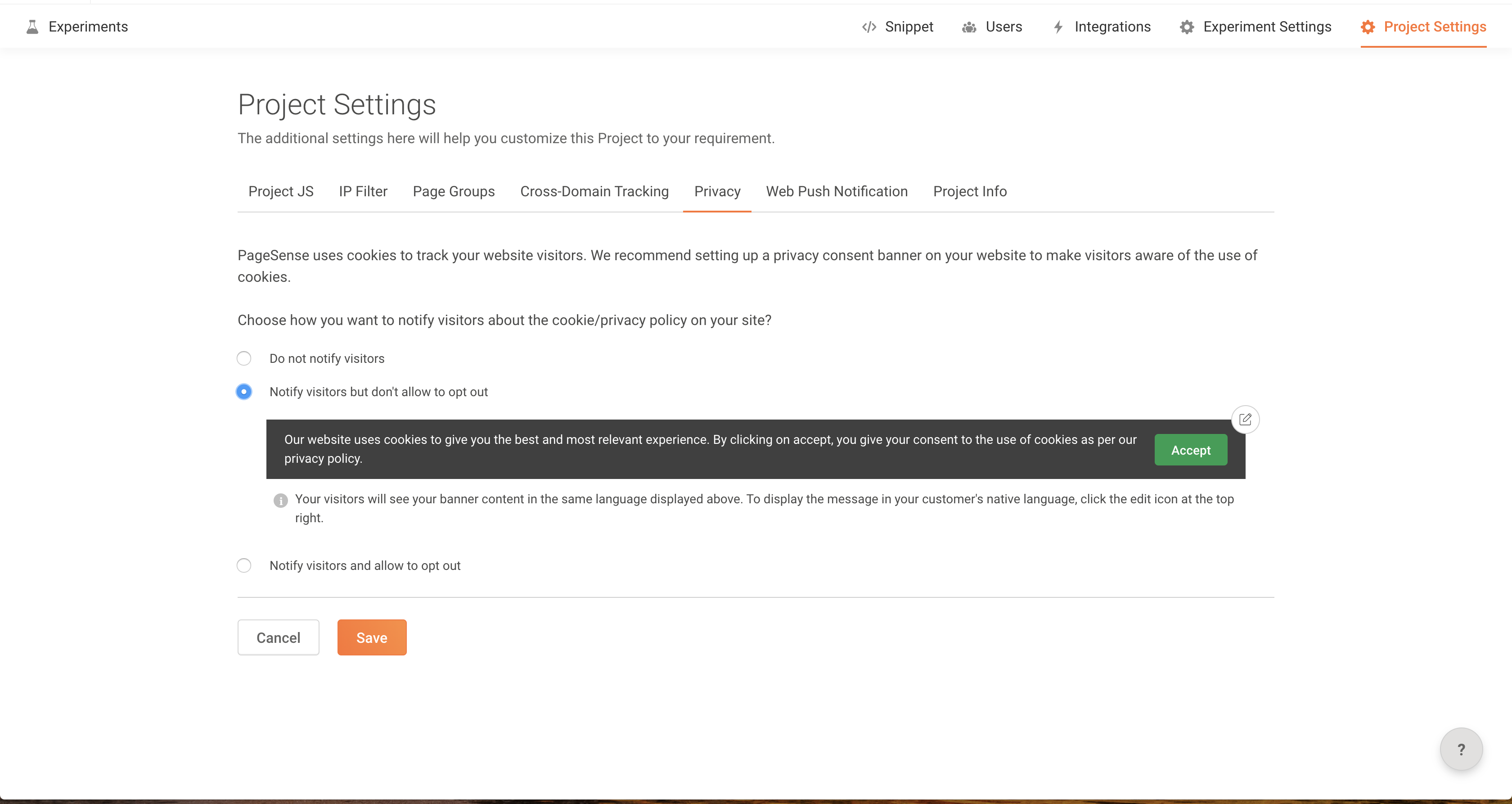 How to configure the website cookies in Zoho PageSense | Help Guide