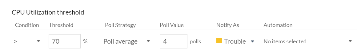 Poll strategy for server monitors