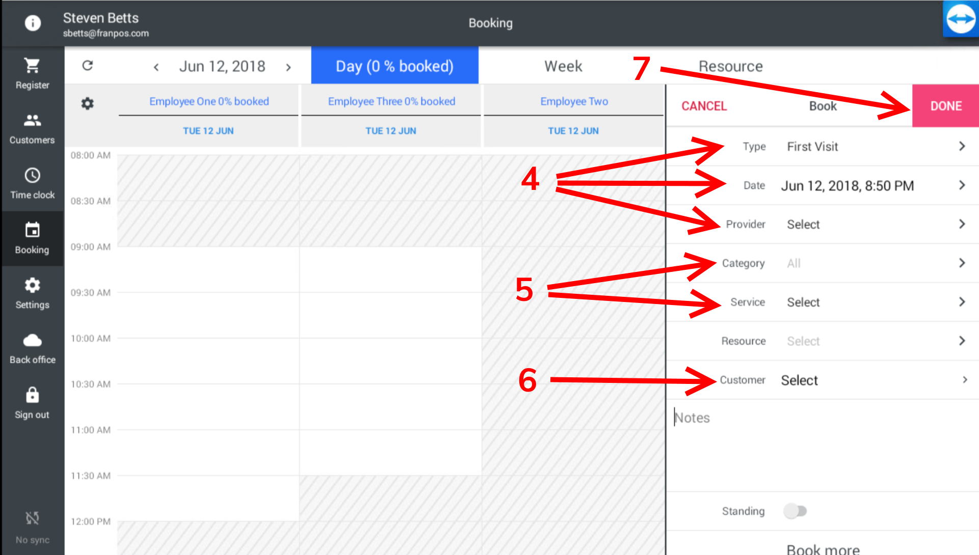 Booking - Appointment (Tablet)