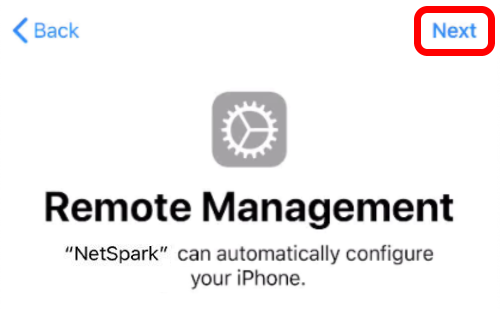 Installing Netspark with Uninstall Protection on iPhone/iPad