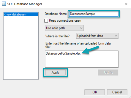 SQL Datasource Regions