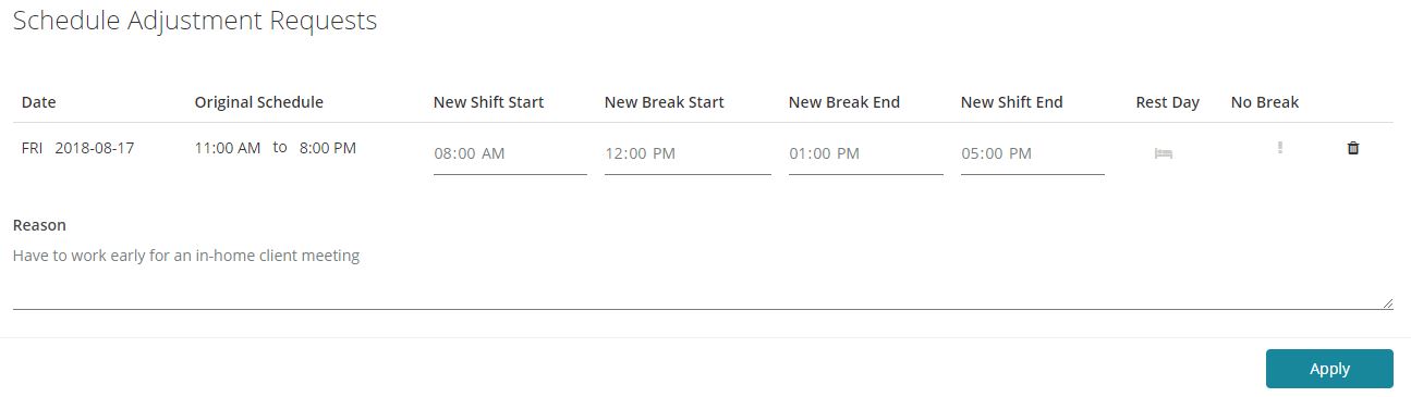 How to File Schedule Adjustment Based on Assigned Schedule Type ...