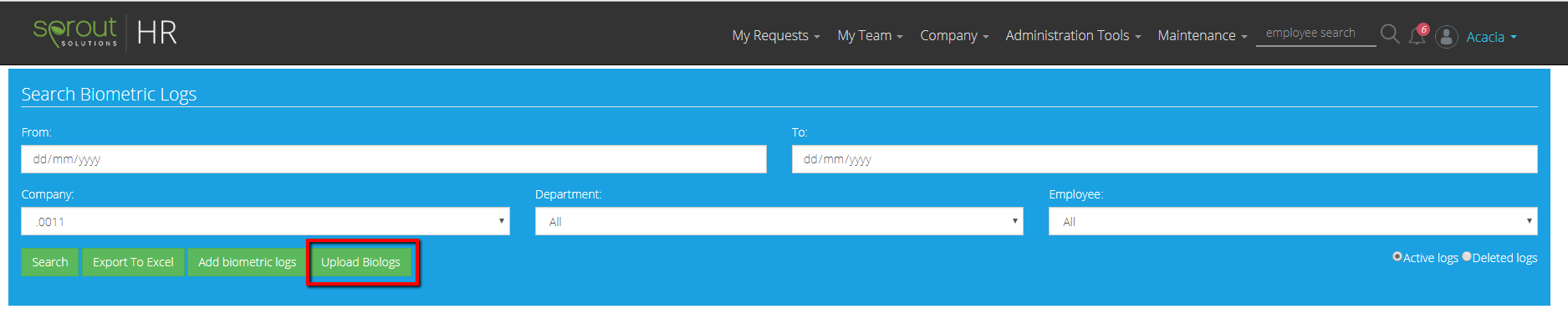 How to Manually Add Biometric Logs – Sprout Solutions