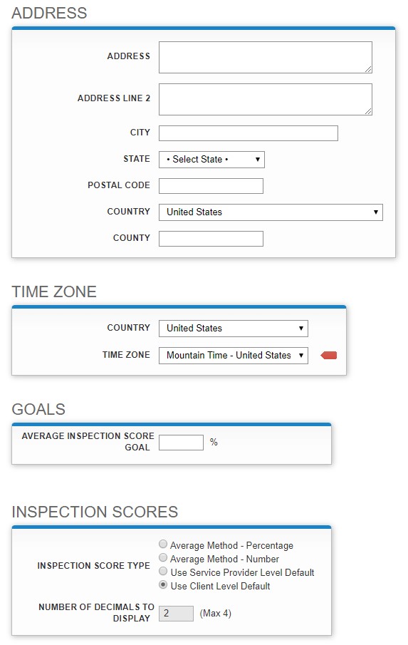 Create a Service Location Record
