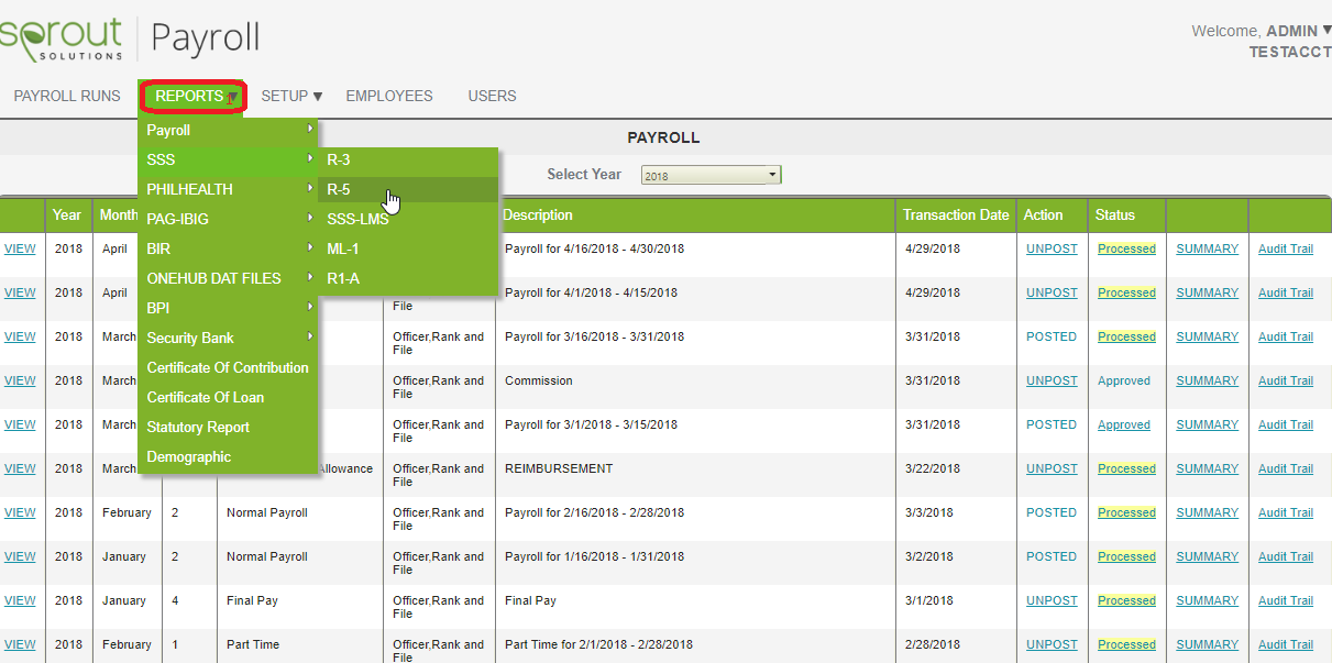 How to Generate SSS RS-5 Report in Sprout Payroll – Sprout Solutions
