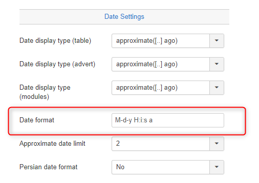 How to change date format