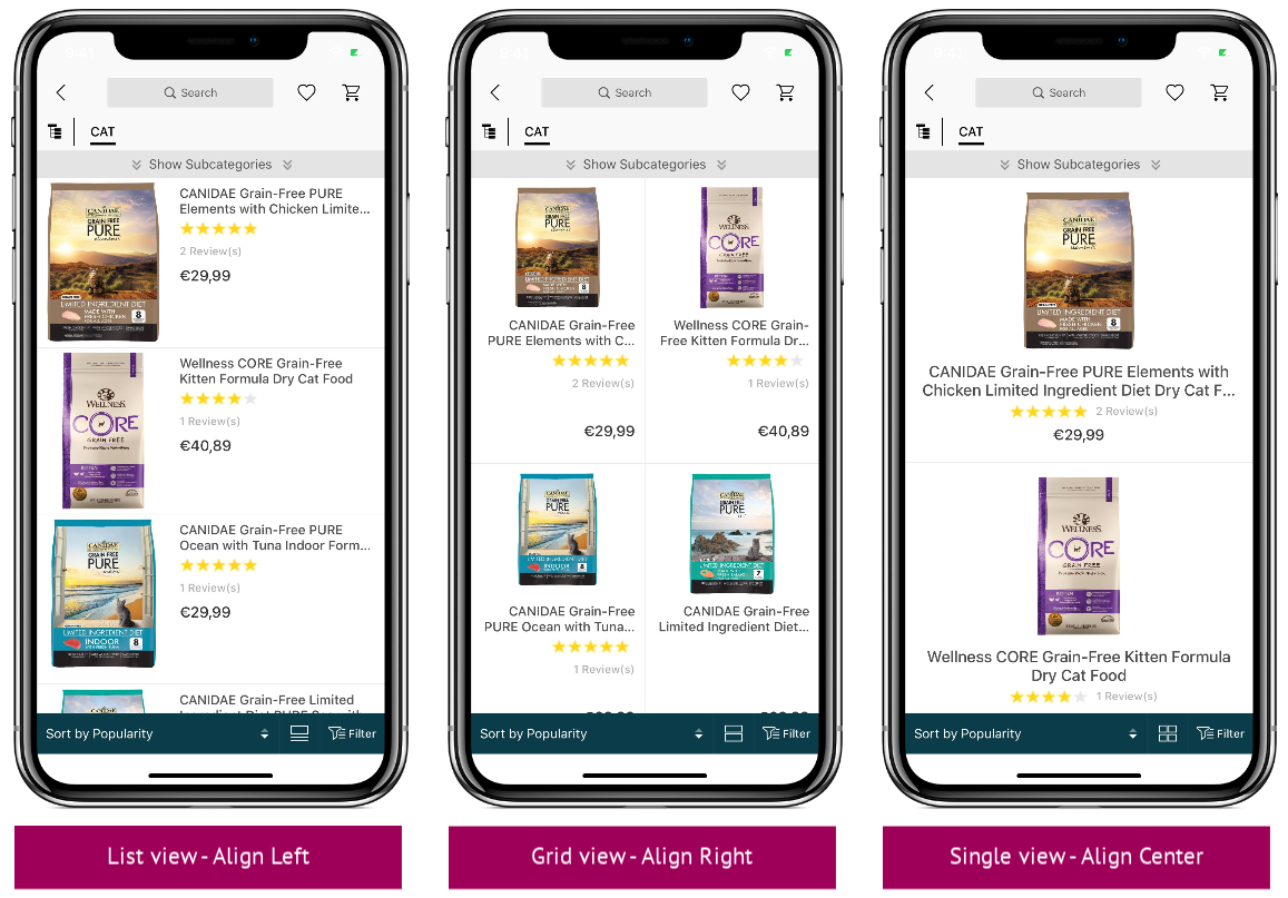 How to set the default sort direction and content alignment in product ...