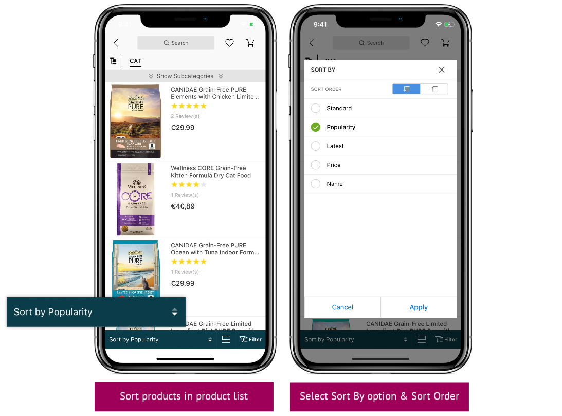 How to set the default sort direction and content alignment in product ...