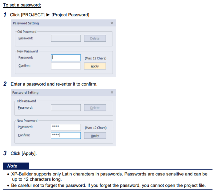Solution Square : Setting up a Project Password for HMIs