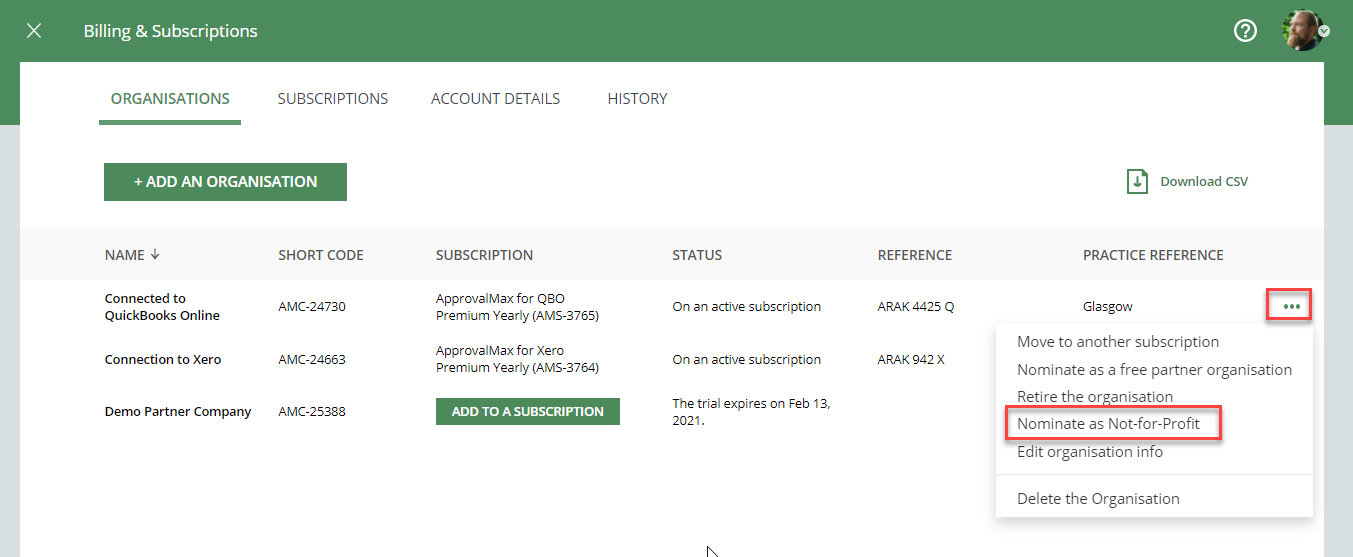 What is the NFP application process for not-for-profits?
