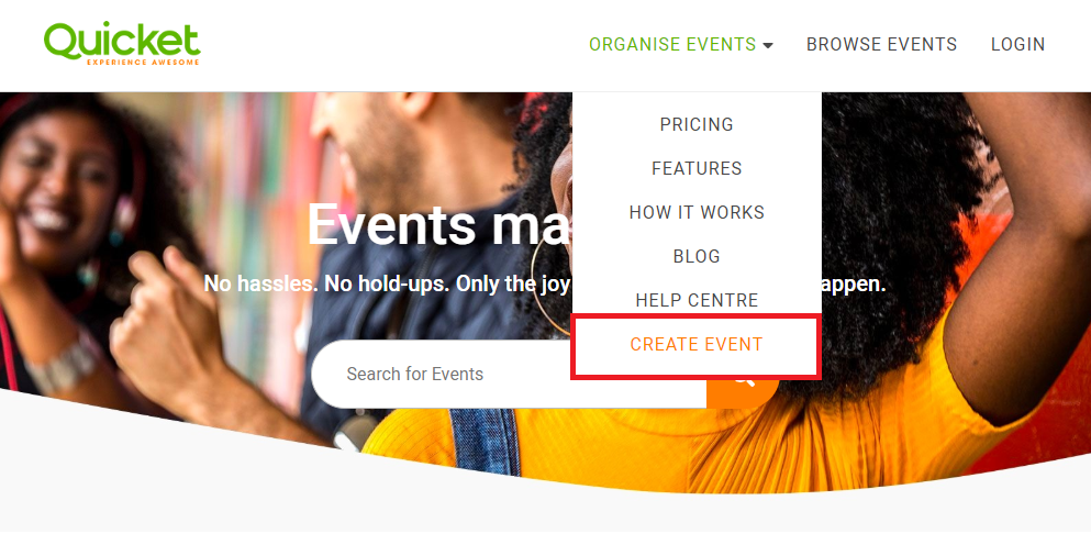 How to create an event