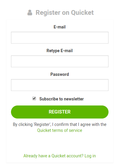 How to Register an account on Quicket