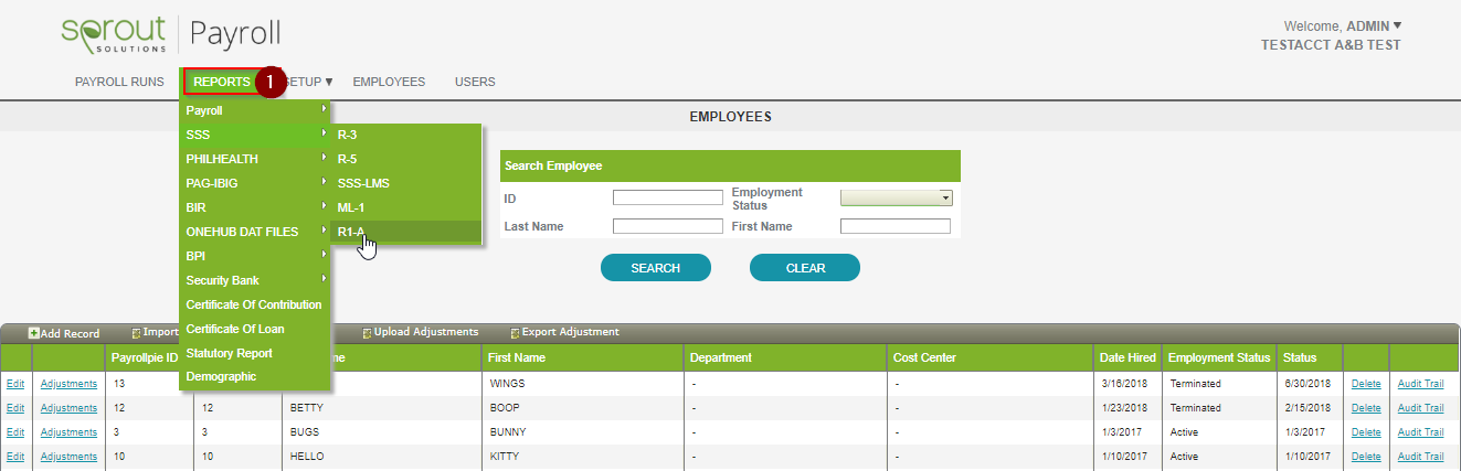 How to Generate SSS R1-A Report in Sprout Payroll – Sprout Solutions