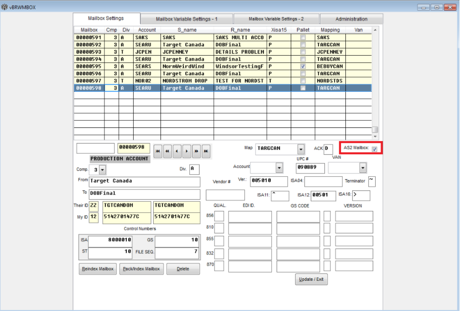 Creating an AS2 Mailbox
