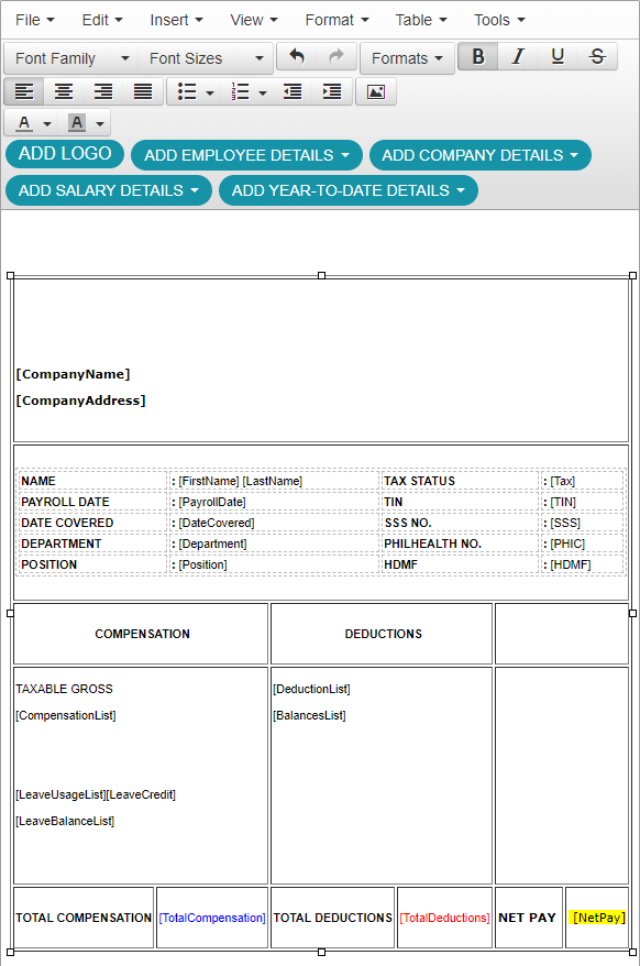 Customizing Payslip on Sprout Payroll – Sprout Solutions