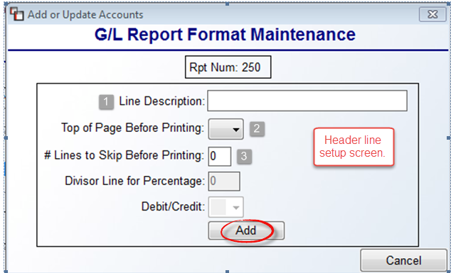 Report Format Maintenance