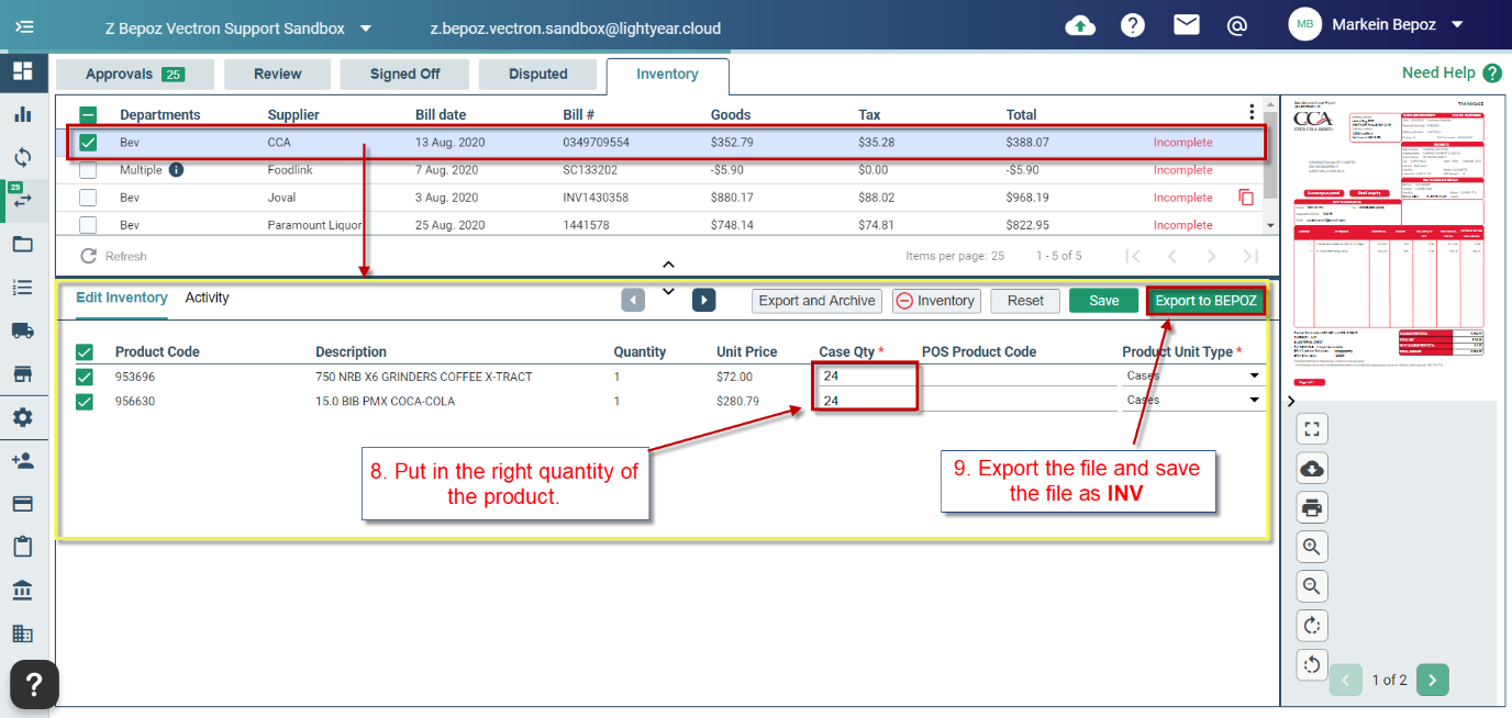 Importing into BePoz