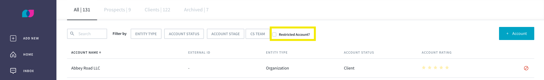 Restricted Accounts