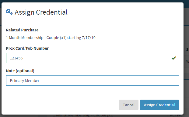 Assigning Credentials to Users