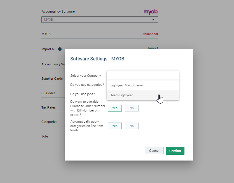 Connecting to MYOB AccountRight