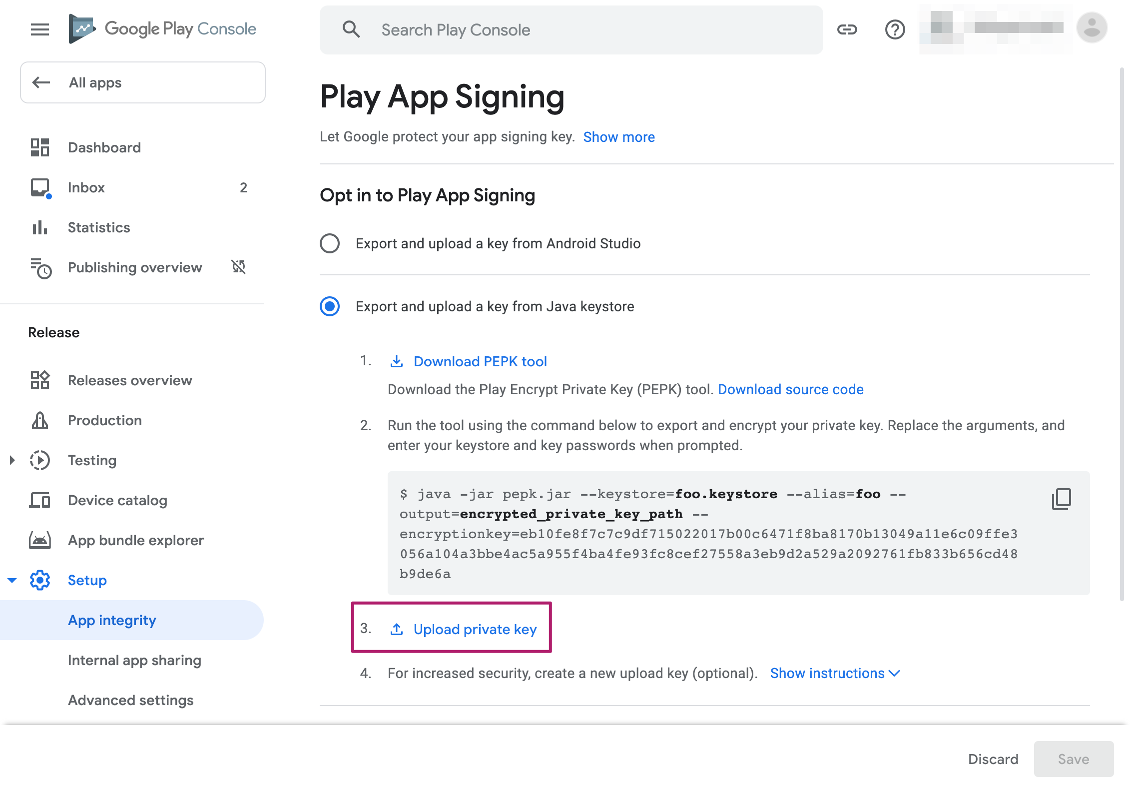 How to enroll in App signing by Google Play?