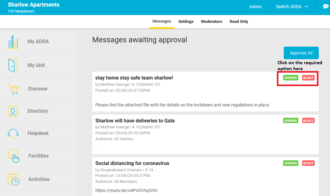 How Can Forum Moderator/s approve/reject the messages awaiting for ...