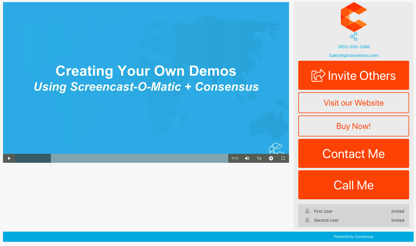 Adding a Single Video Demo to Consensus