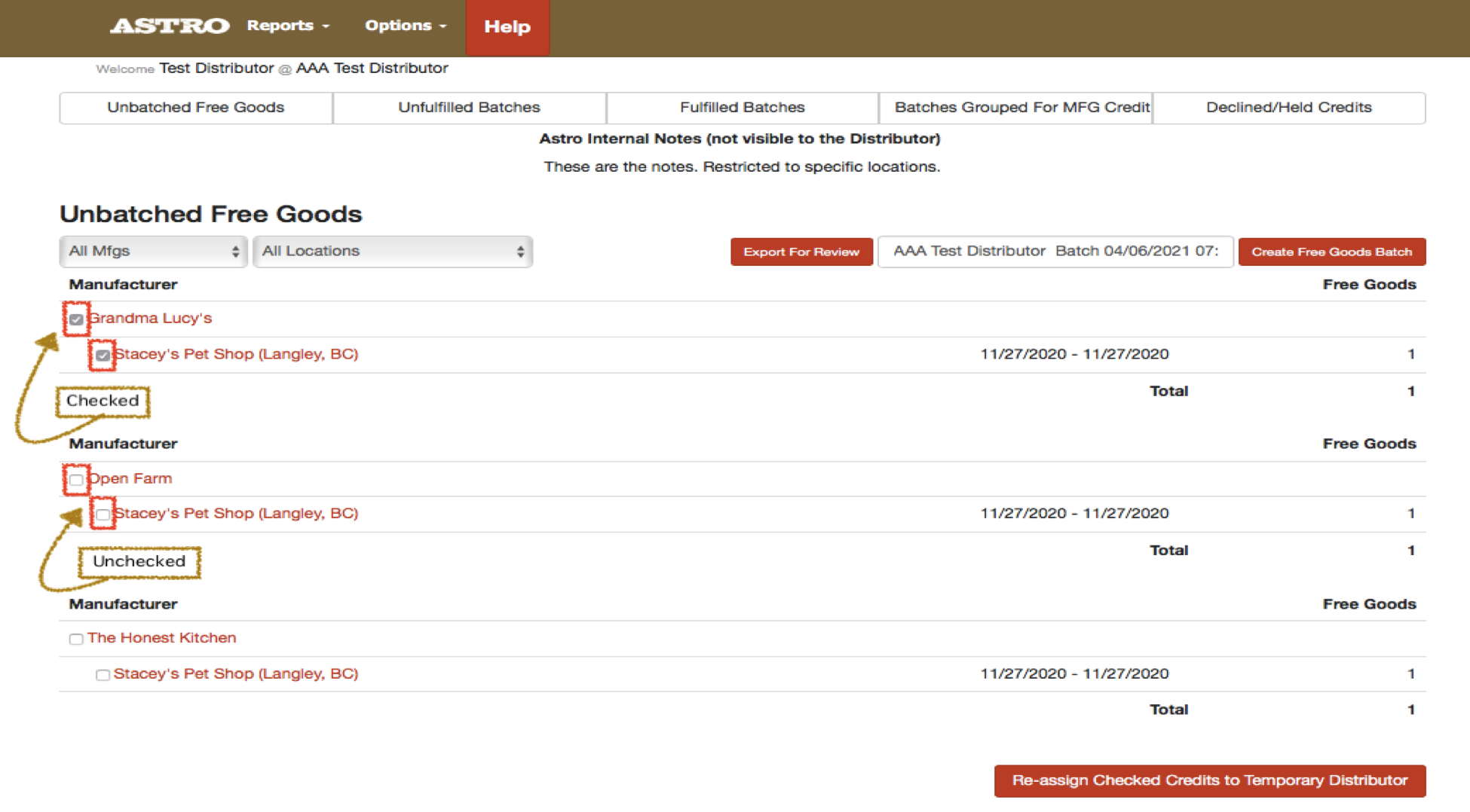 Free Goods Fulfillment | Unbatched Free Goods | How to Process Redemptions