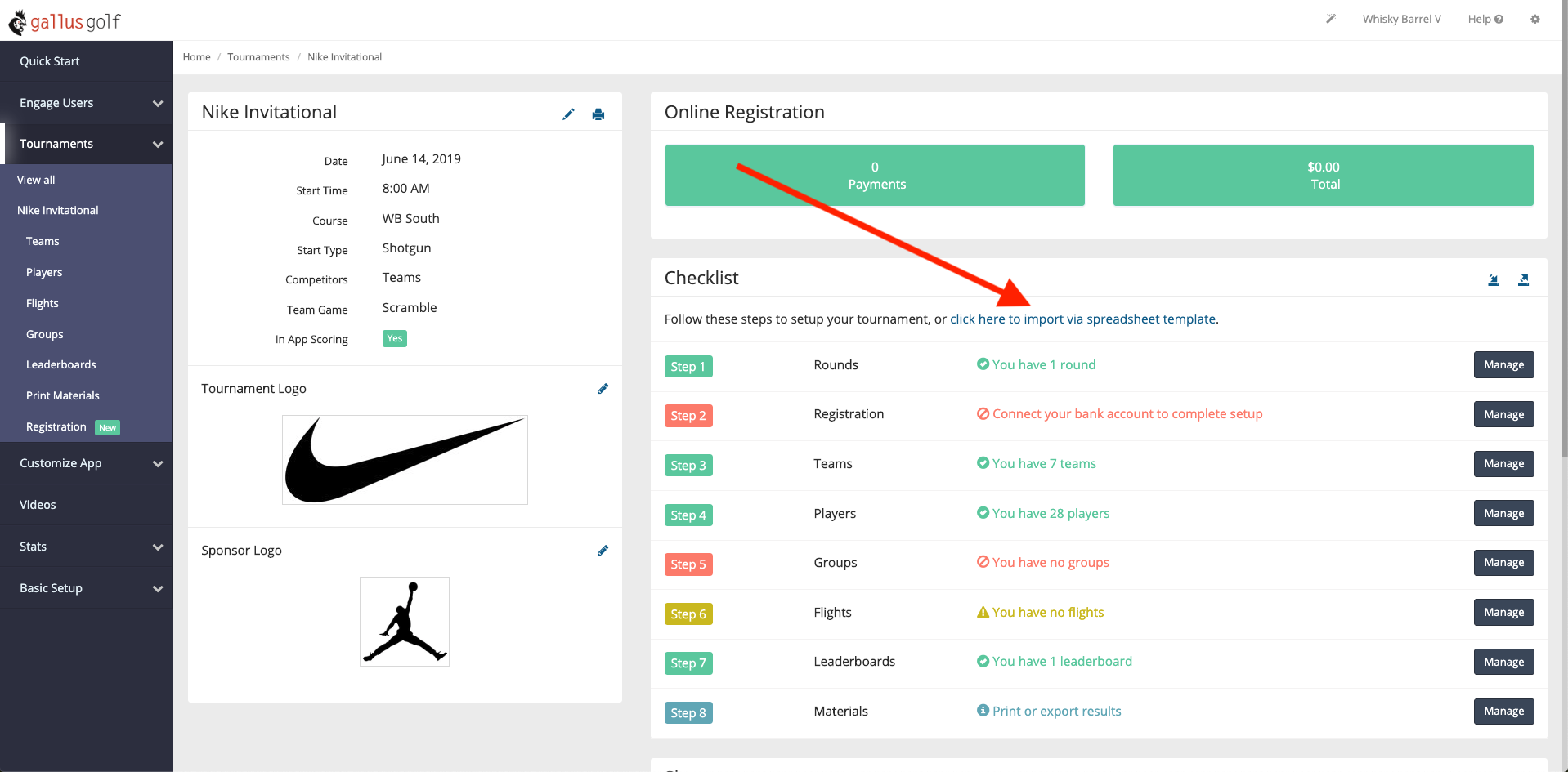 Tournament Software Basics