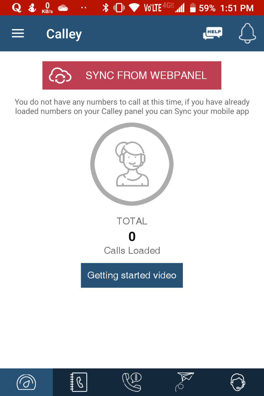 How to Start Calling using the Mobile App.