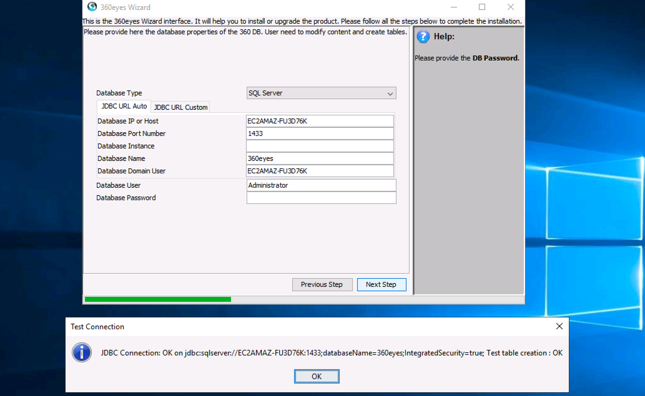 How to configure SQL Server with Windows Authentication