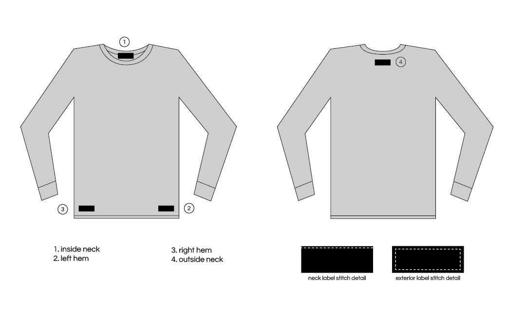Placement Options For Woven Labels