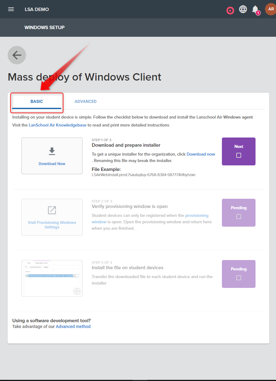 Mass Deploying LanSchool Air for Windows Student